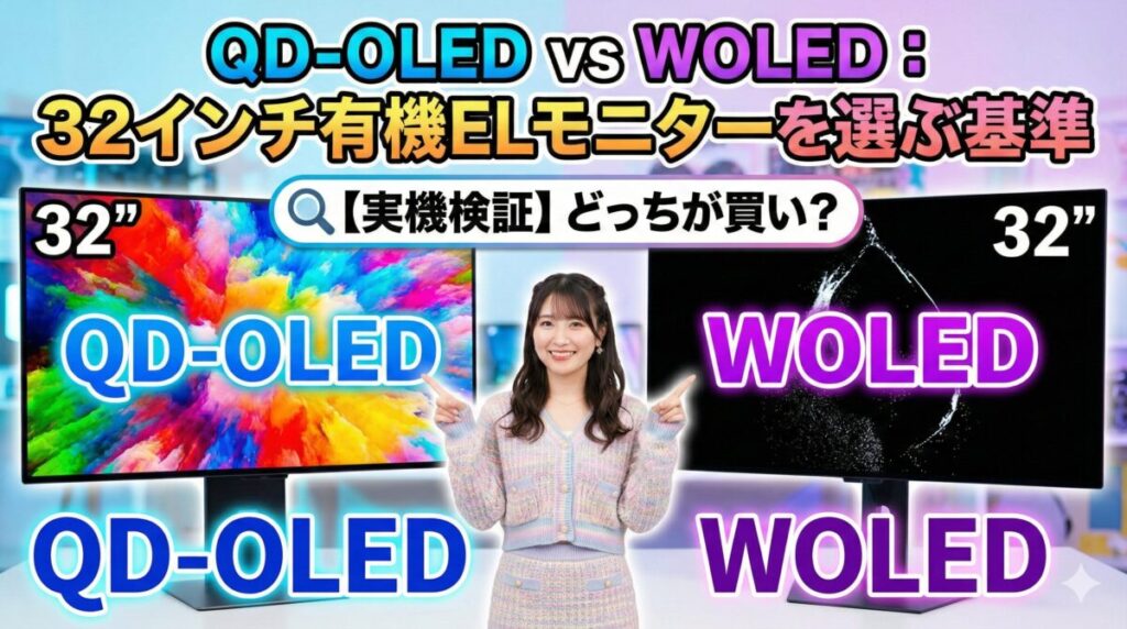 QD-OLED vs WOLED：32インチ有機ELモニターを選ぶ基準【実機検証】 – ピカイチ商品ラボ